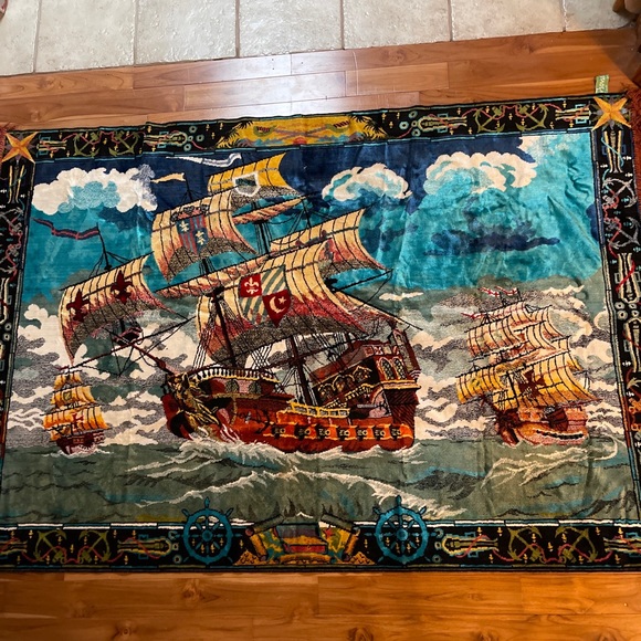 Vintage | Accents | Vintage Tapestry Rug Sovali Wall Hanging Sailing ...